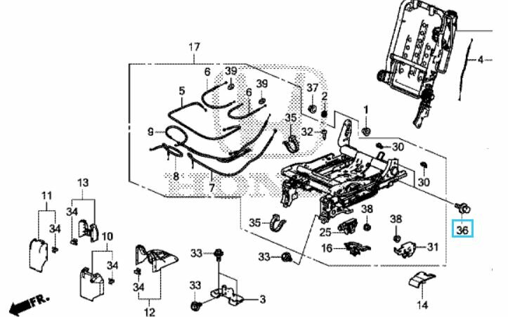 Болт-шайба 10х25; Артикул Honda: 934031002508 (Оригинал)