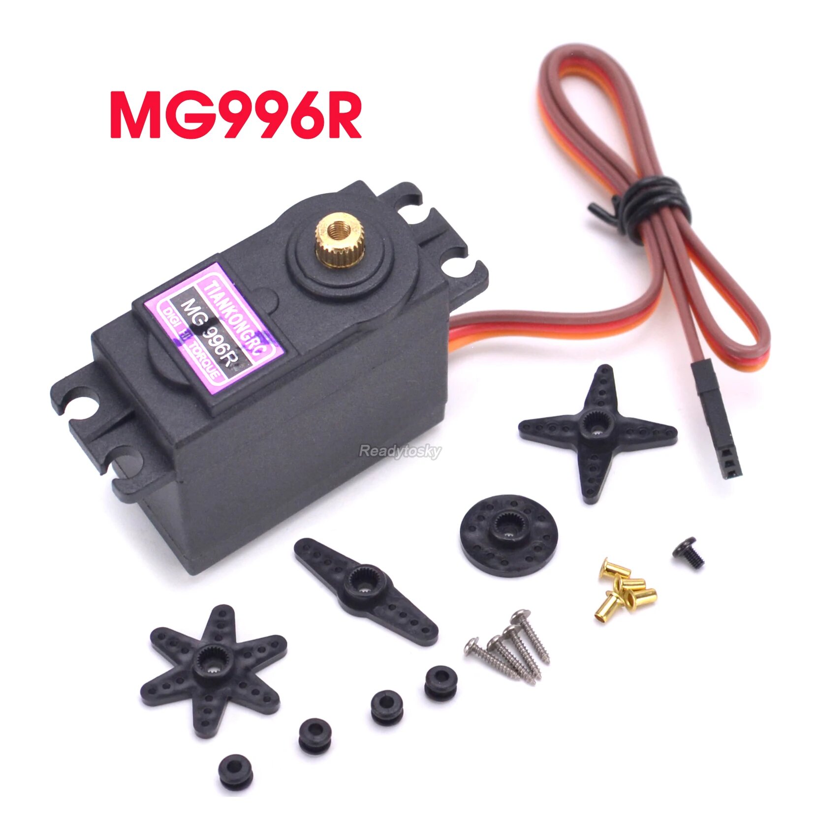 Сервопривод MG996R (12 кг/см, 180 градусов металлический сервопривод черный MG996R Servo