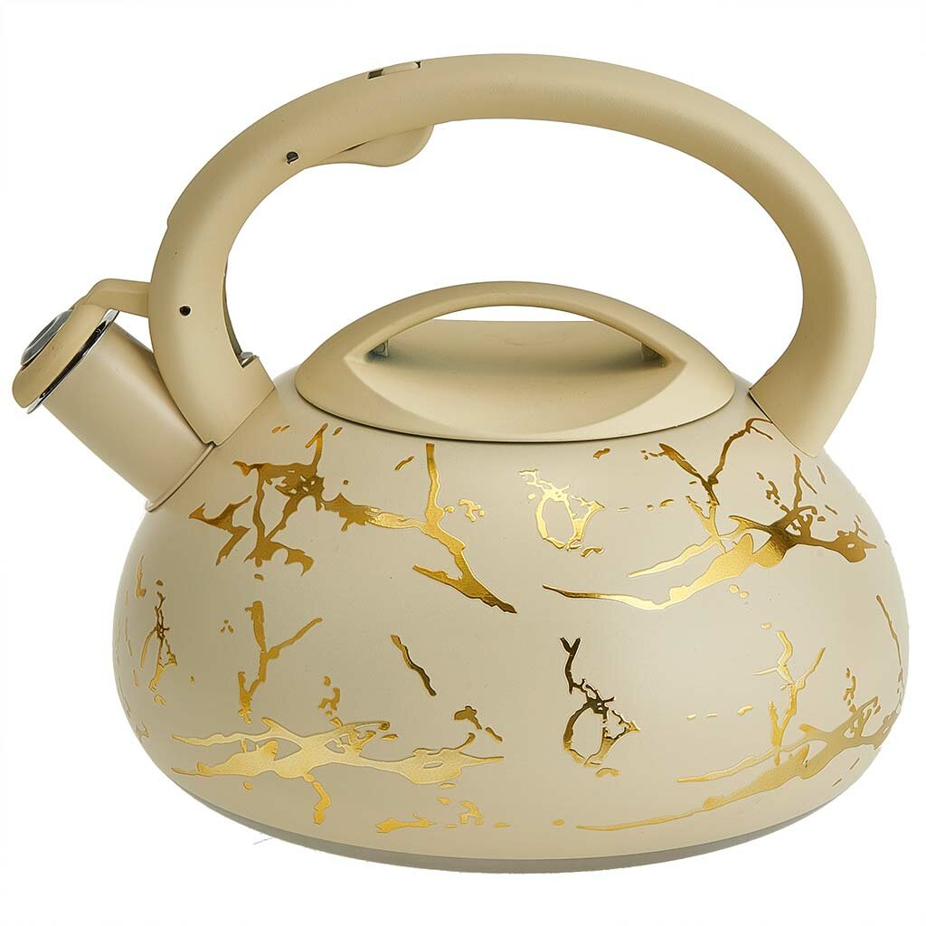 Чайник для плиты 3 л Alpenkok AK-541 из нержавеющей стали со свистком, индукционное дно