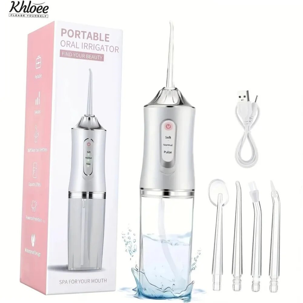 Портативный ирригатор для полости рта, домашний мини-водяной флосс, электрический очиститель зубов