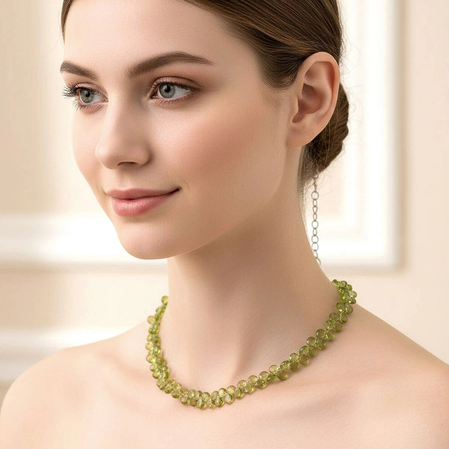 Бусы, хризолит