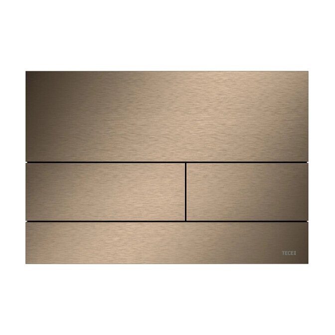 Кнопка смыва Tece TECEsquare II 9240848 для инсталляции, с покрытием против отпечатков пальцев, розовое золото матовый