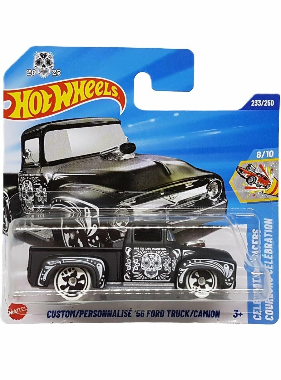 JBB43 Hot Wheels машинка металлическая игрушка коллекционная масштабная модель Custom 56 Ford Truck кейс 2025