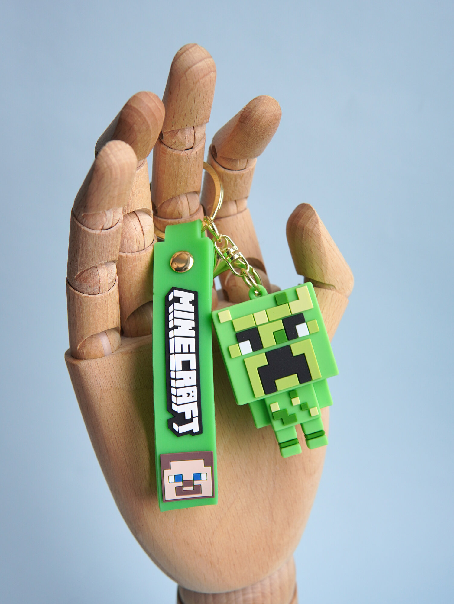 Брелок Майнкрафт Крипер (Minecraft Creeper) | Аксессуар на рюкзак и ключи | Подарок геймеру и фанату игры