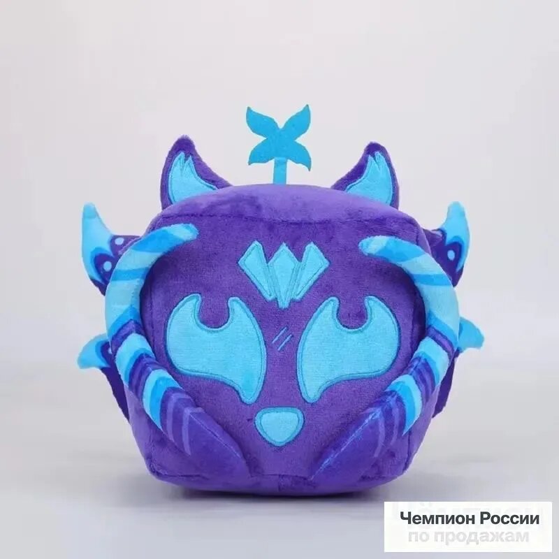 Китсуне блокс фрукт мягкая игрушка kitsune blox fruits (10 штук наклейки в подарок)