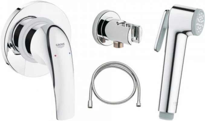 Гигиенический душ Grohe BauCurve 129185 со смесителем, хром