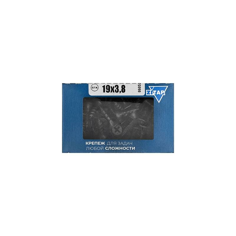 Саморез гипсокартон-дерево 3.8х19 (коробка) (уп.200шт) Tech-Krep/Zitar 102119
