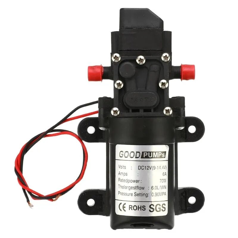 Насос диафрагменный к электрическому опрыскивателю 12в модельDC12V 6L л/мин