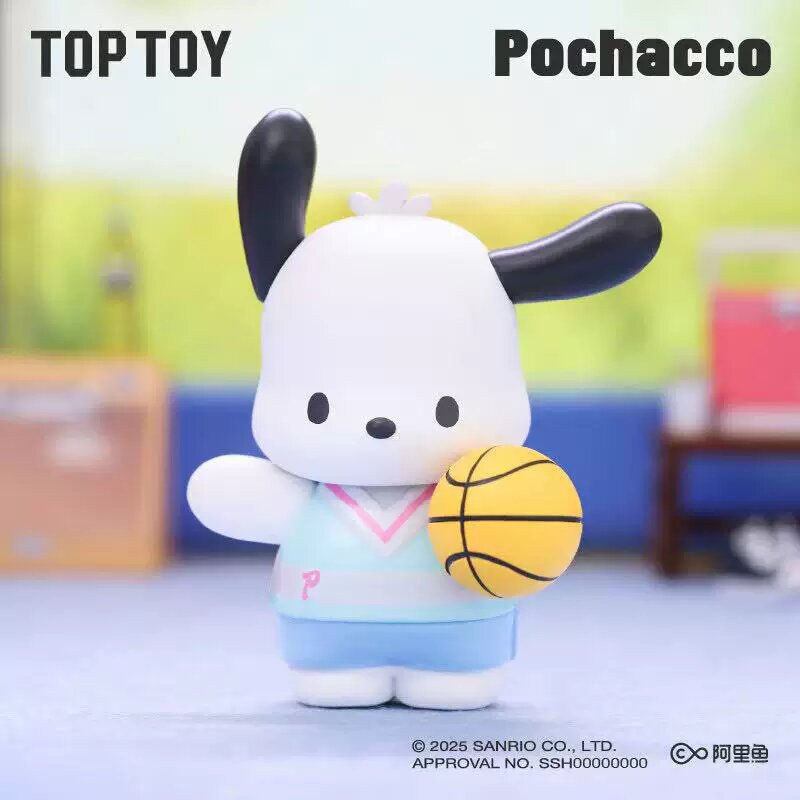 TOPTOY Sanrio Слепой Бокс Фигурка: Почкачо Баскетбол Спортивная Коллекция, 5 см Аниме Сувенир для Подарка на День