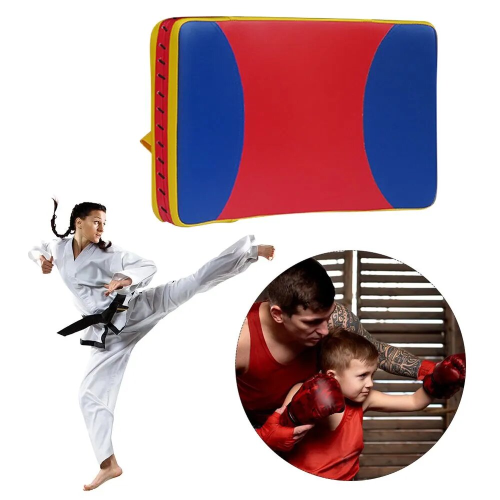 Набор инвентаря для бокса, тренажерный щит для отработки ударов, искусственная кожа, красный