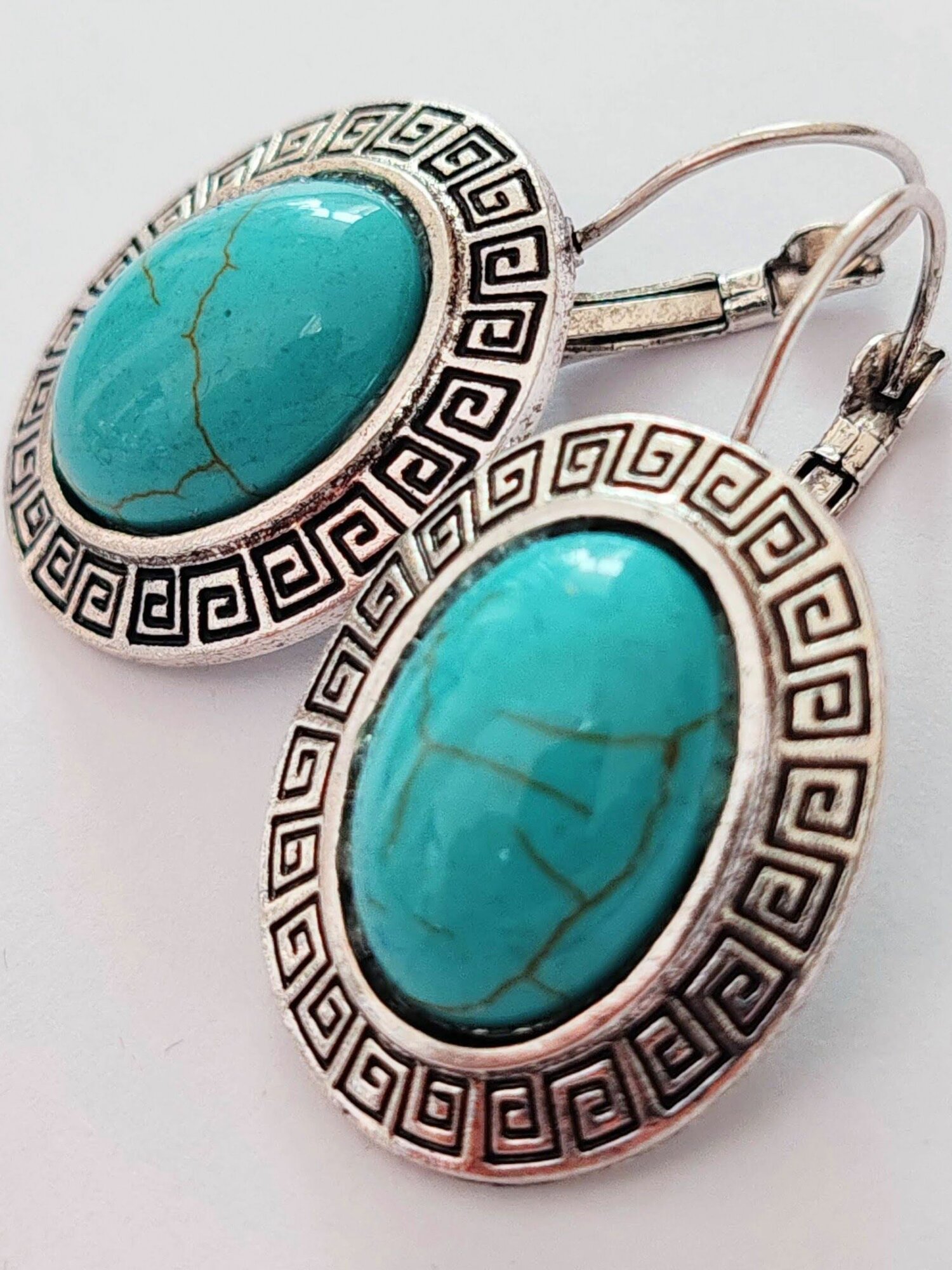 Серьги, бирюза