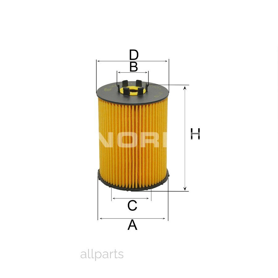 NORDFIL ON1127 Фильтр масляный BMW 5 (E60/E61) 6 (E63/E64) 7 (E65/E66) X5 (E70) ROLLS-ROYCE Phantom
