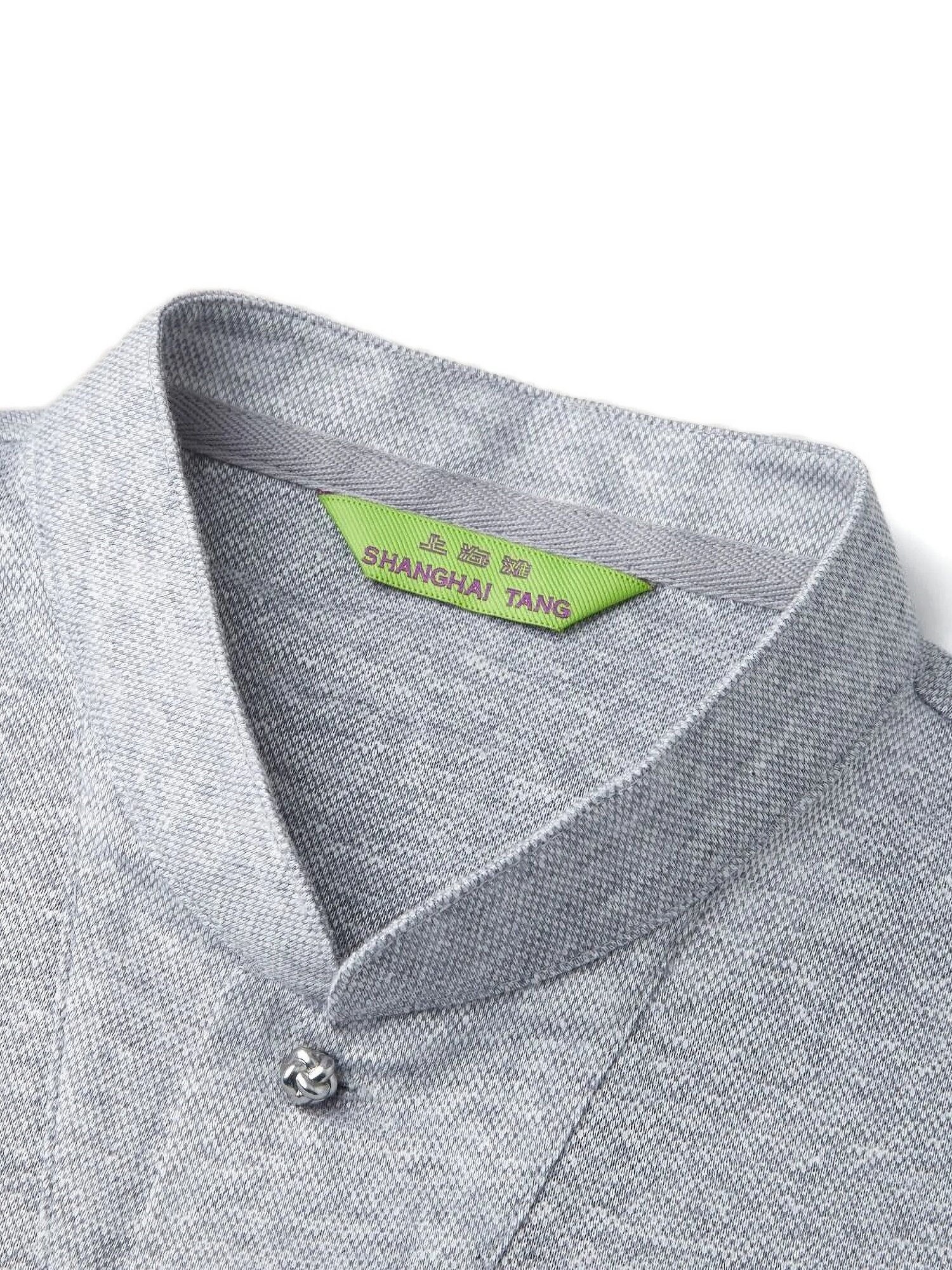 Рубашка Shanghai Tang Mandarin-collar polo shirt, размер 48, серый — фото 1