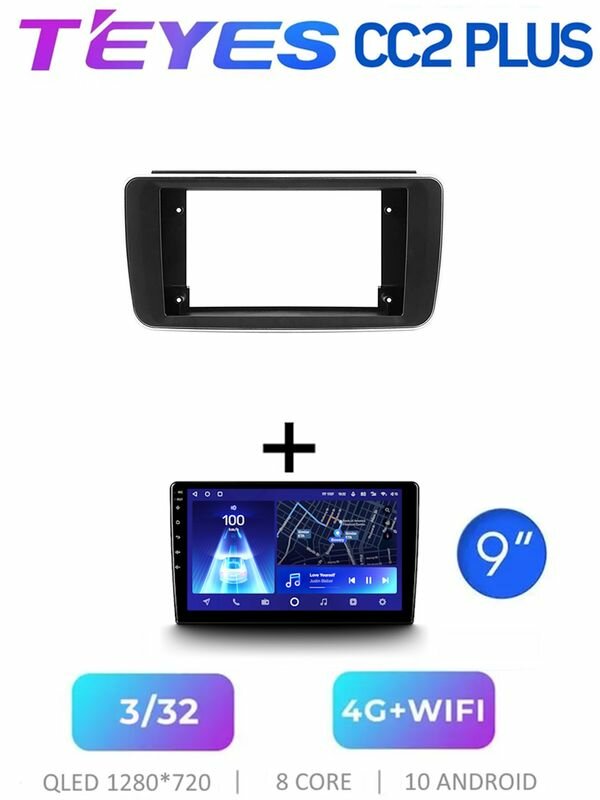 Магнитола 9" Teyes CC2 Plus 3/32 Gb для Nissan Leaf ZE1 2017-2024