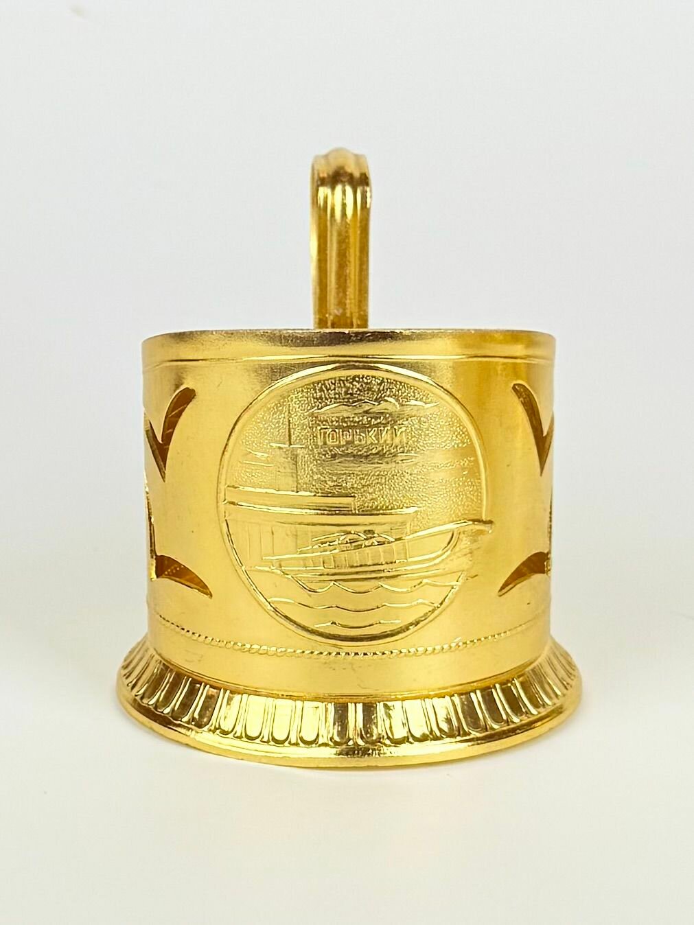 Винтажный подстаканник горький алюминий СССР клеймо КХИ 1970-80-е гг.