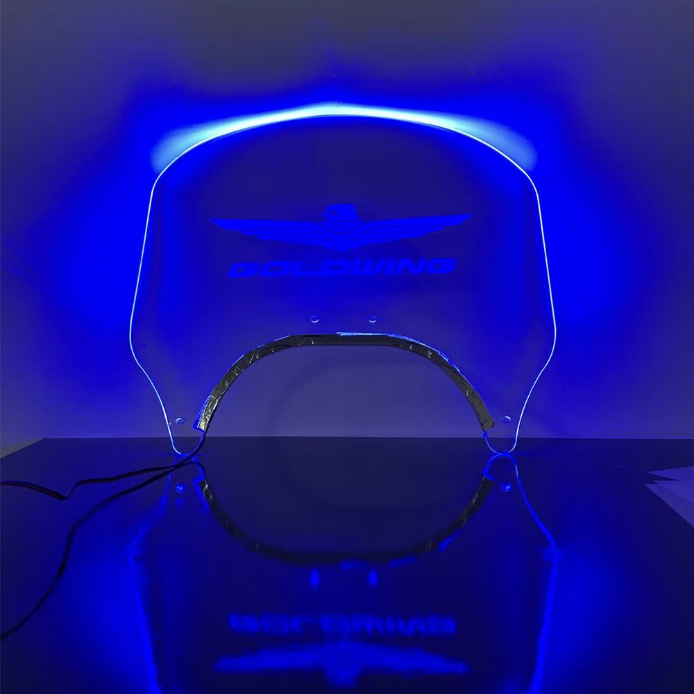 GL1800 черное заднее лобовое стекло, светодиодная подсветка, лобовое стекло для Honda Goldwing Синий