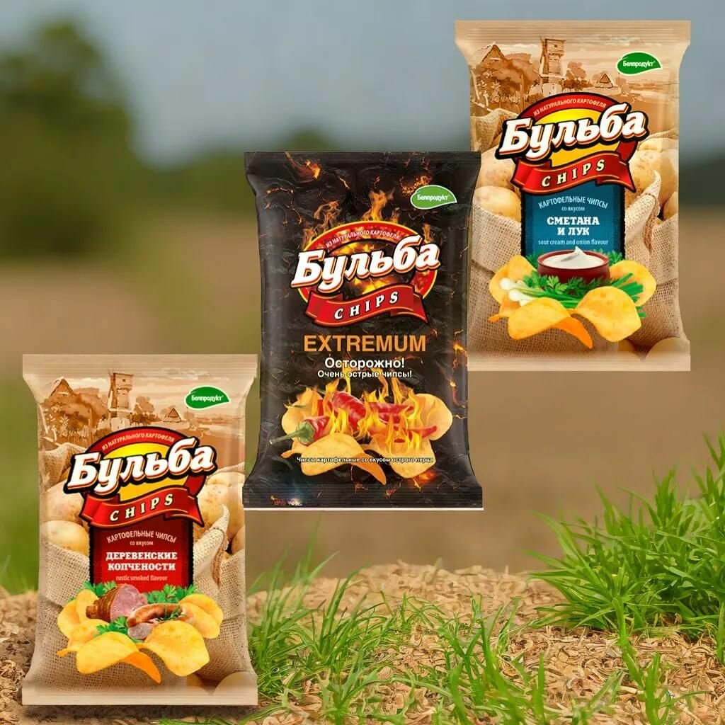 Чипсы Картофельные бульба Чипс ассорти 75г*3шт