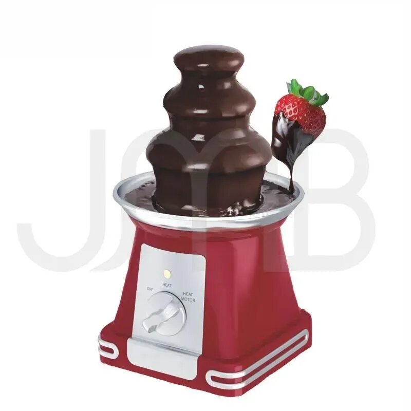 Шоколадный Фонтан красный аппарат для горячего шоколада 65 Вт