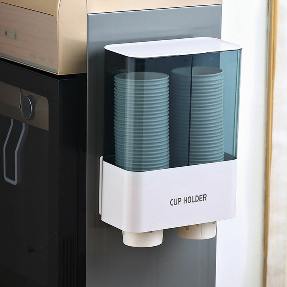 Автоматический диспенсер для одноразовых стаканов из пластика белого цвета для хранения
