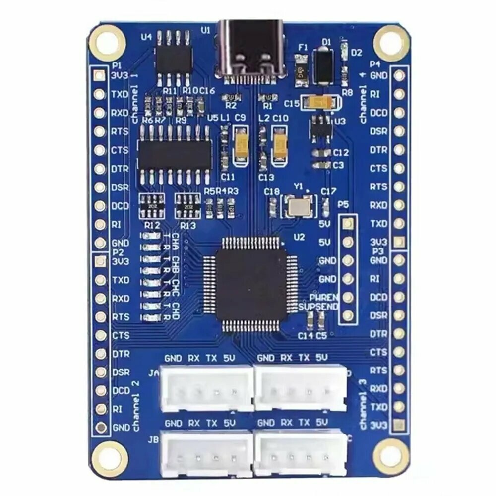USB - 4-Канальный Последовательный Порт TTL, Микросхема FT4232HL, 5 В, 3,3 В