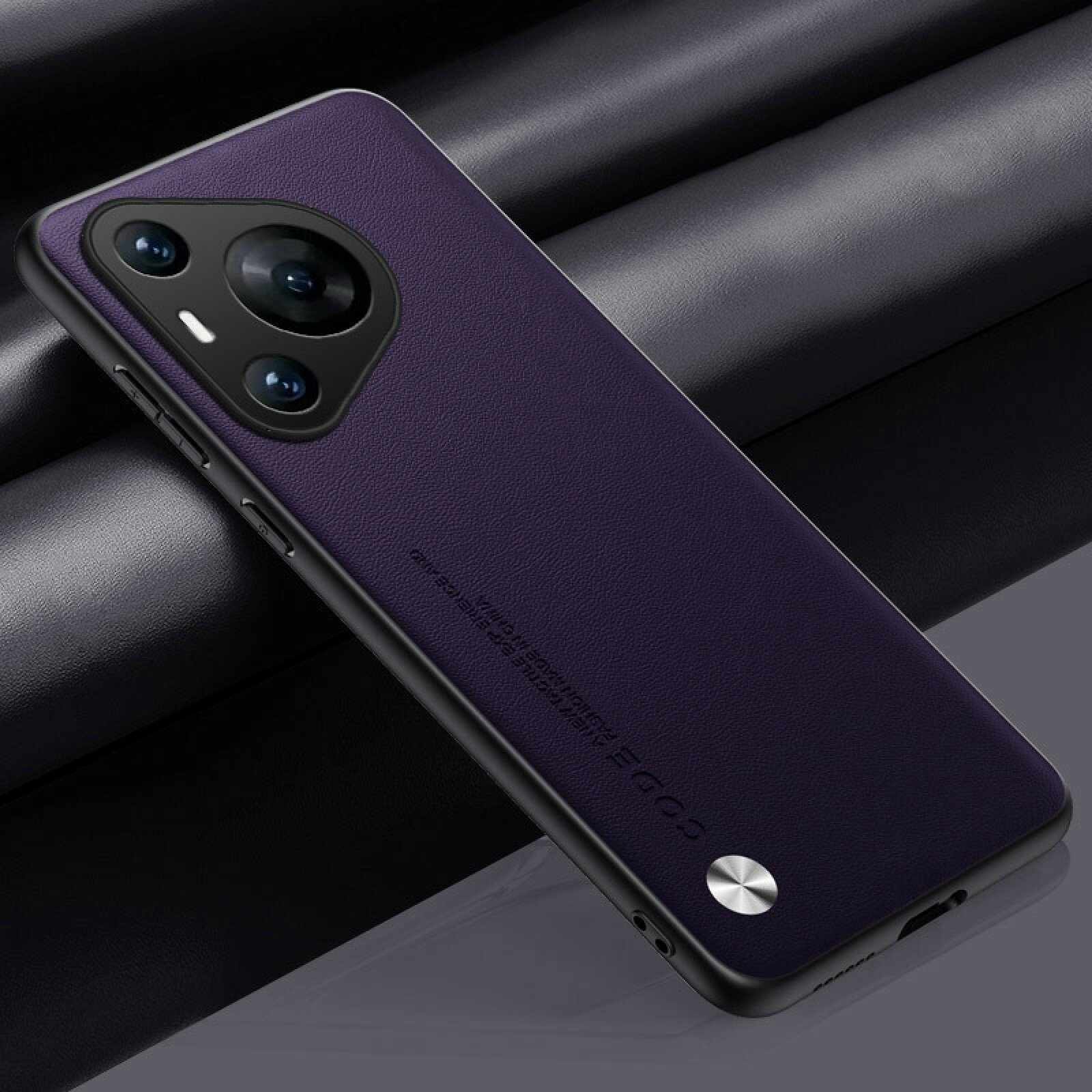 Чехол-крышка MyPads Nobile Paraurti для Huawei Pura 70 Pro и Pura 70 Pro+ Plus фиолетовый из прочного пластика и импортной кожи