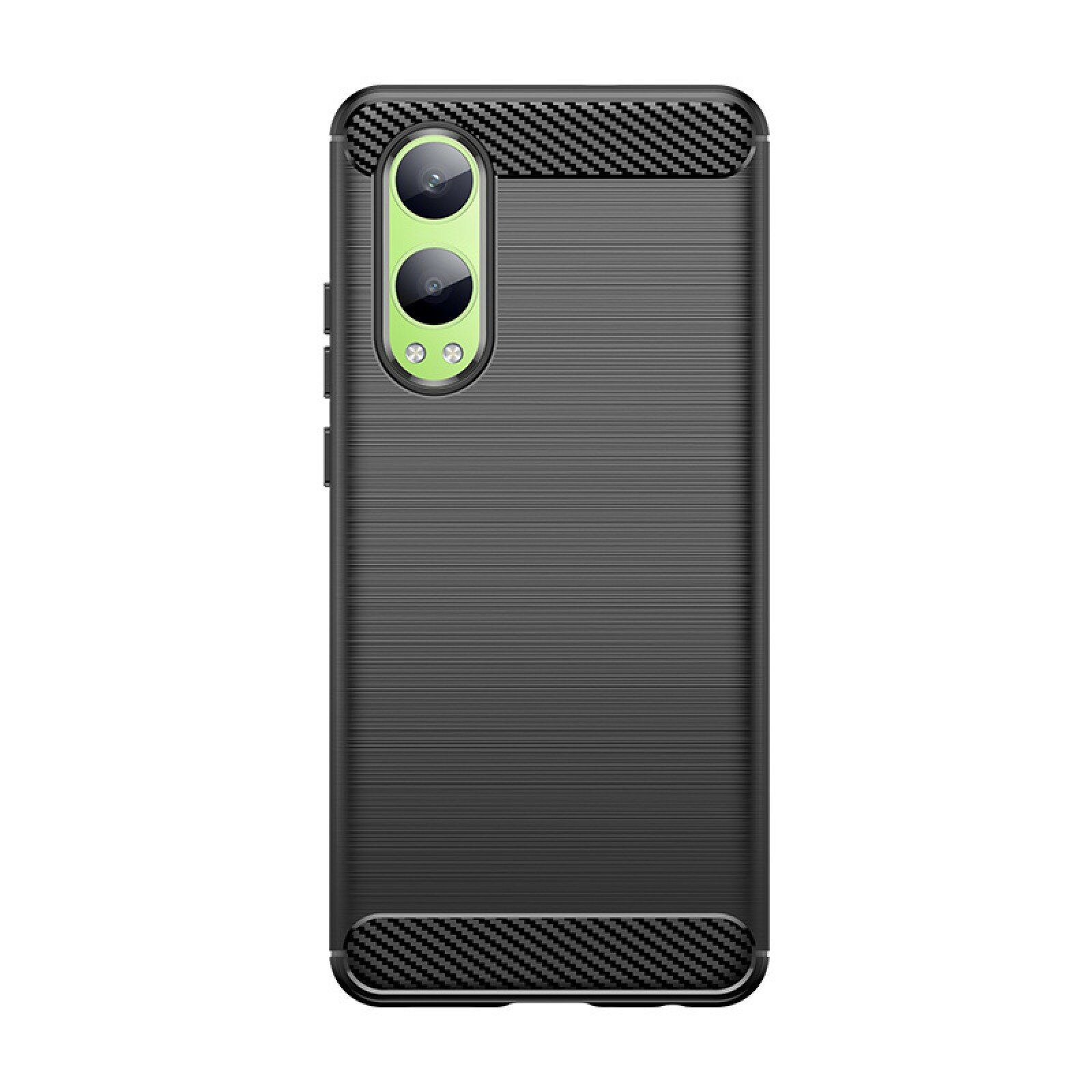 Чехол панель-бампер MyPads Carbon для OnePlus Nord CE4 Lite из силикона с матовой отделкой «под карбон» черный