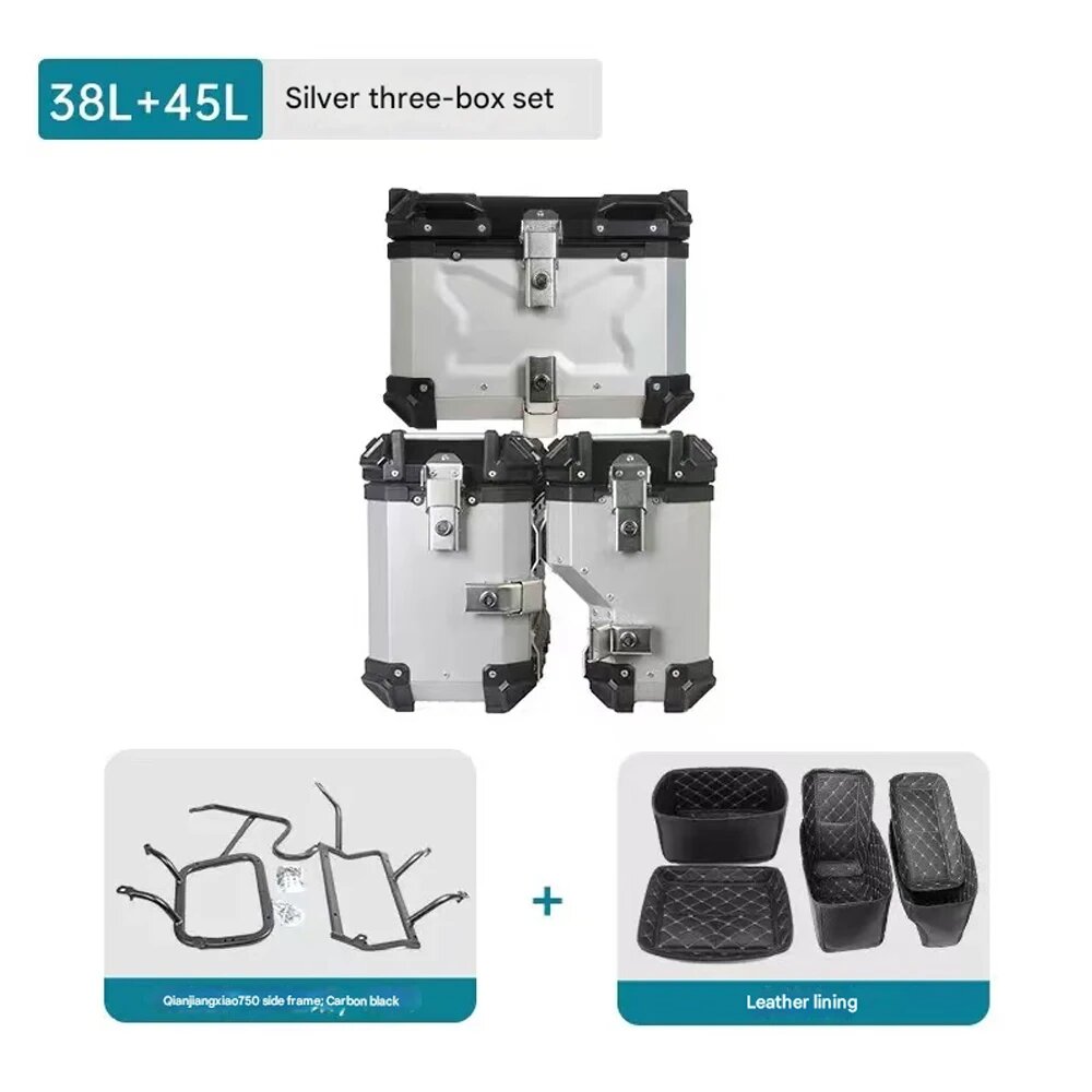 Для QJMOTOR SRT900SX 900 SX из алюминиевого сплава, стойка для трех коробок, стойка для Серый, D