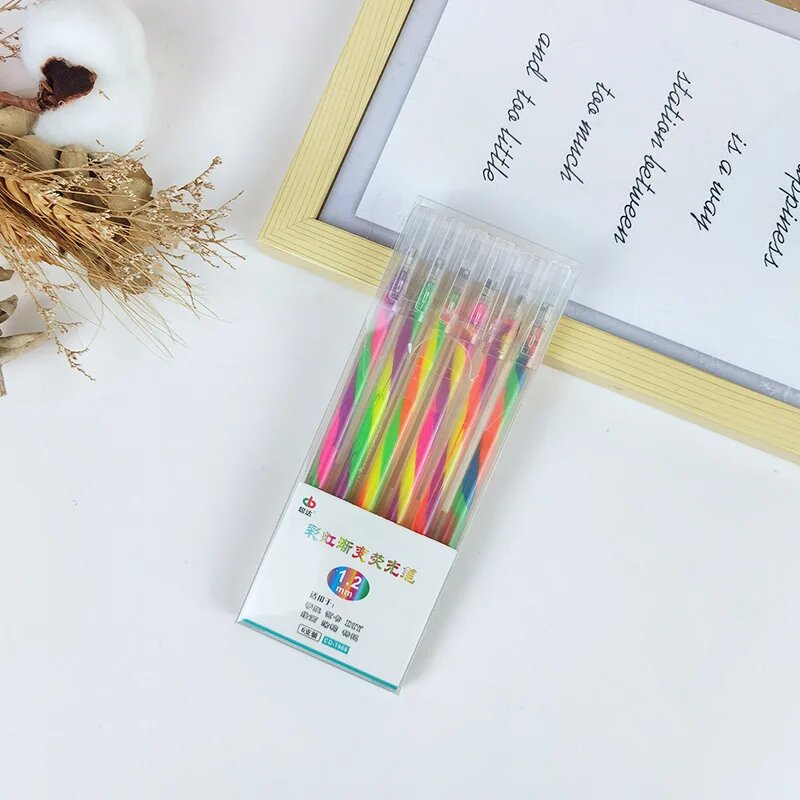 Гелевые ручки разноцветные, 6 шт, Highlighter Pen