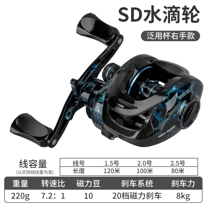 Рыболовная катушка Haodun, катушка для ловли на приманку, сигнализатор торможения, оптовая продажа катушек для ловли на приманку, катушка с глубокой шпулей, катушка для морской рыбалки, катушка для ловли с плота SD.