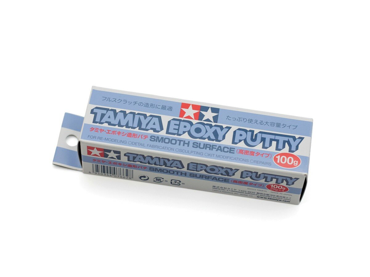 87145 Tamiya Шпаклевка эпоксидная двухкомпонентная Epoxy Putty Smooth Surface, 100 гр.