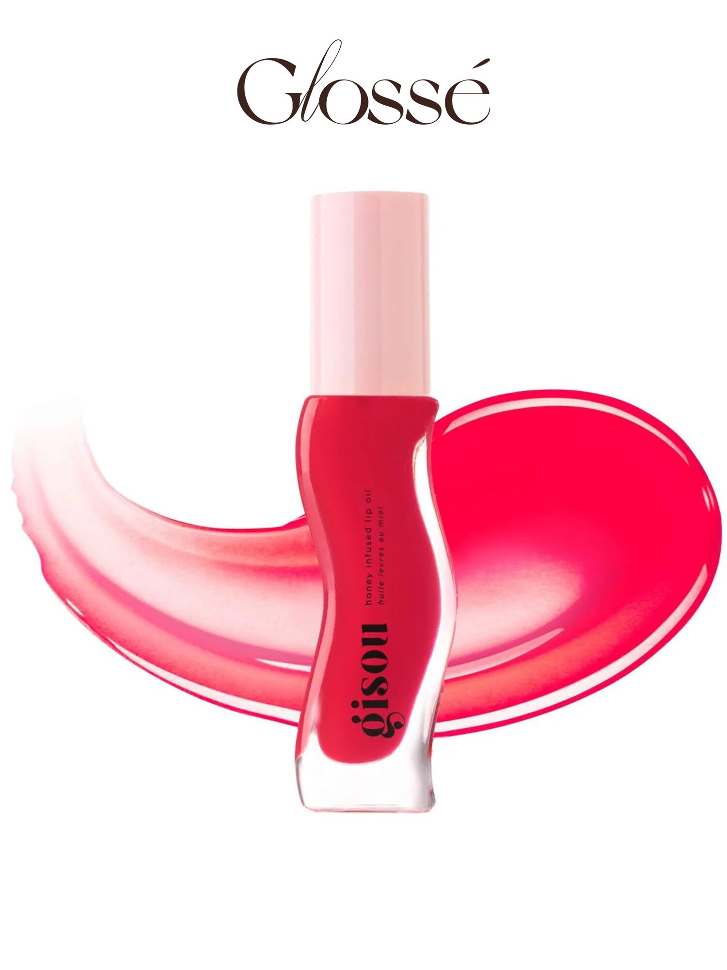 Масло для губ GISOU-HONEY INFUSED LIP OIL Strawberry Sorbet, 8 мл.