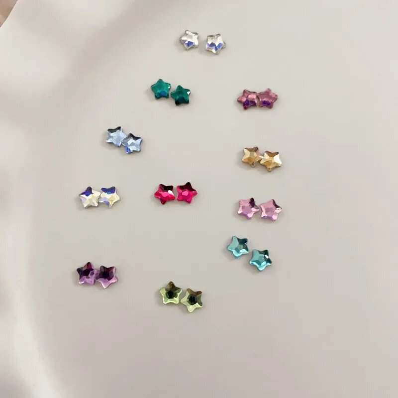 Супер блестящие мини-звезды для дизайна ногтей 01 4mm Mixed 50pcs