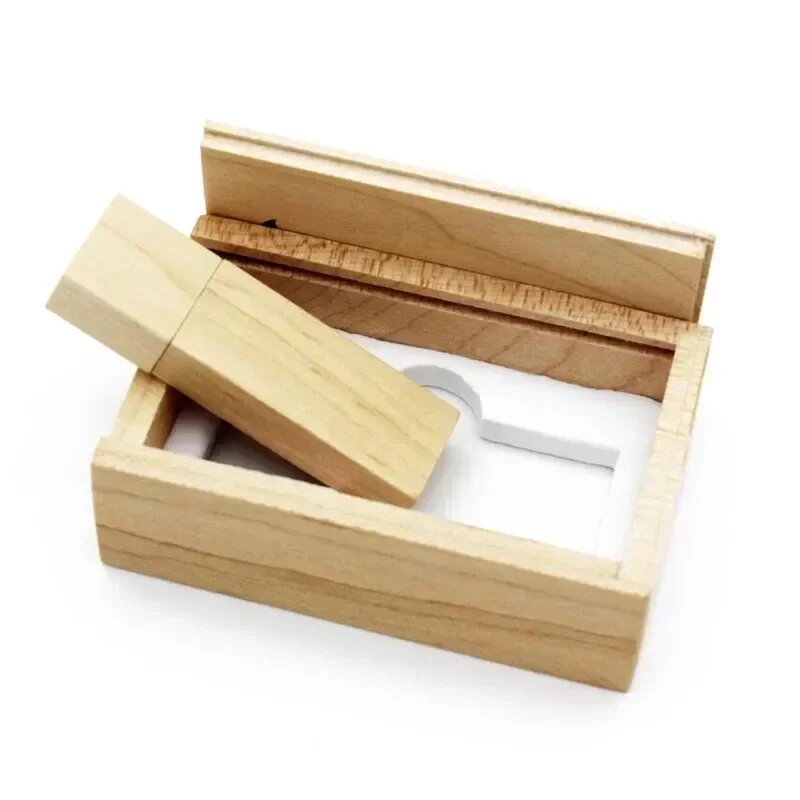 JASTER индивидуальный деревянный USB-флешка 8/16/32 ГБ 4 ГБ, Maple with box