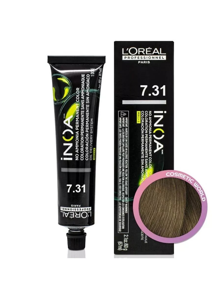 Loreal INOA 7.31 - Краска Иноа 60 мл — фото 1