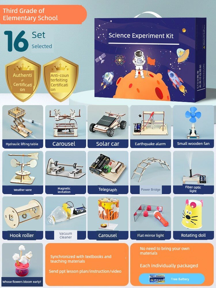 Набор науки для 3 класса синхронизированный с школьной программой 16 экспериментов + 42 активности