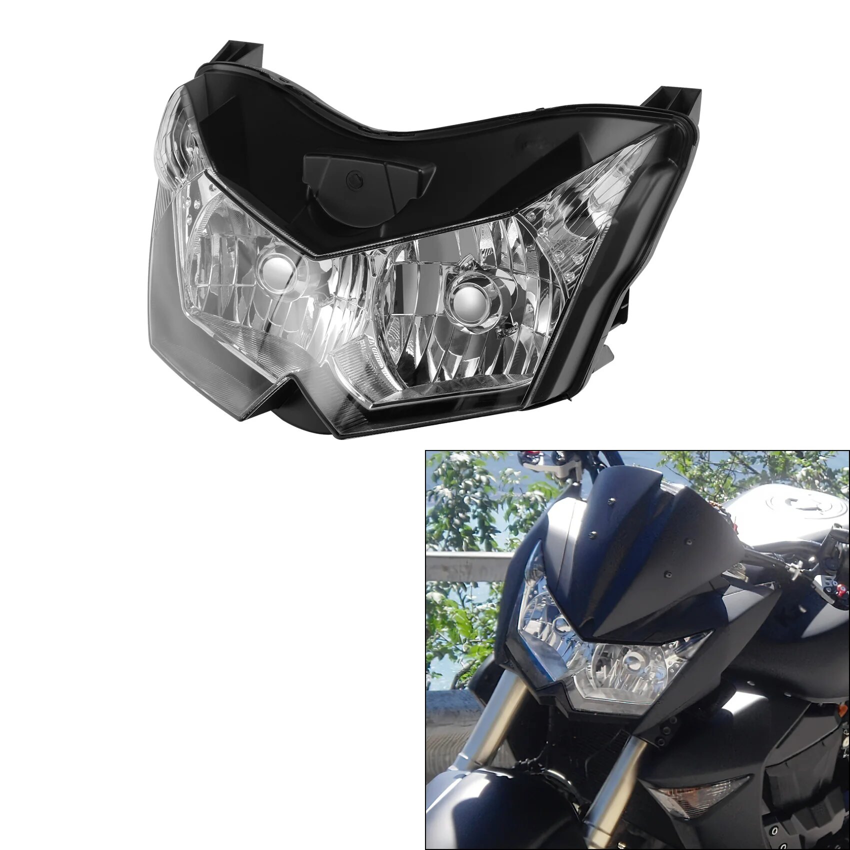 Прозрачная фара для мотоцикла в сборе для Kawasaki Z1000 ZRT00B 2007-2009 Z750 ZR750L 2007-2010