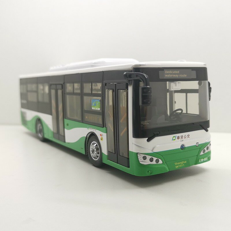 Детская модель автобуса 1:43 с LED-подсветкой, алюминиевая игрушка для детей, масштаб 1:43, реалистичный дизайн