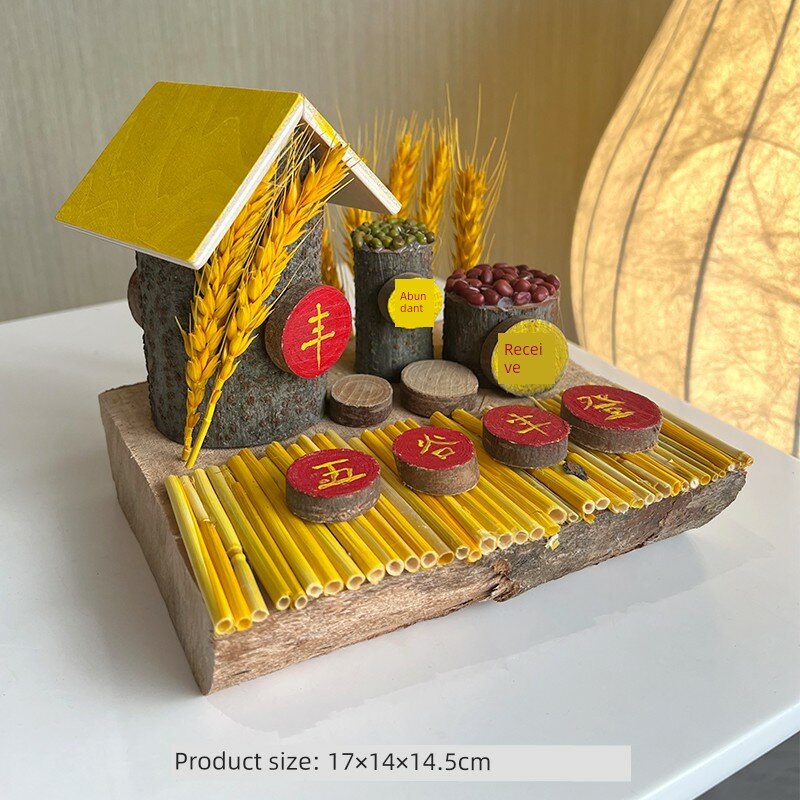 Комплект для творчества с урожайным деревянным домиком для детского сада, натуральные высушенные опилки, осенняя