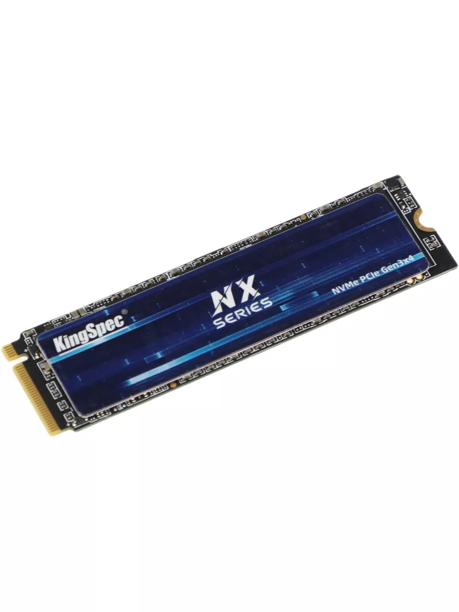 Флеш накопитель SSD KingSpec NX-512, синий 512ГБ, M.2, форм-фактор 2280