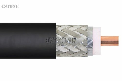 С низкими потерями гибкий LMR-600-DB для наружного применения коаксиальный кабель двойной экранированный с чёрный PE обо