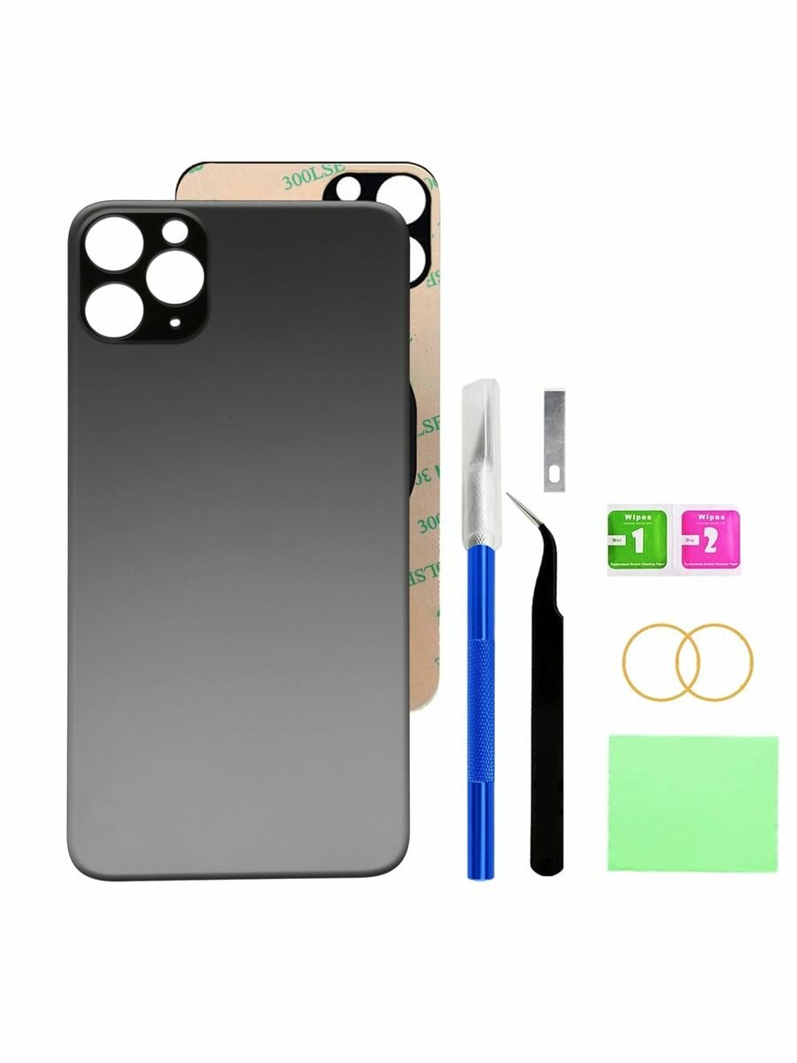 Заднее стекло для iPhone 13 Pro 6.1 замена задней панели, комплект с инструментами для ремонта-Серый космос