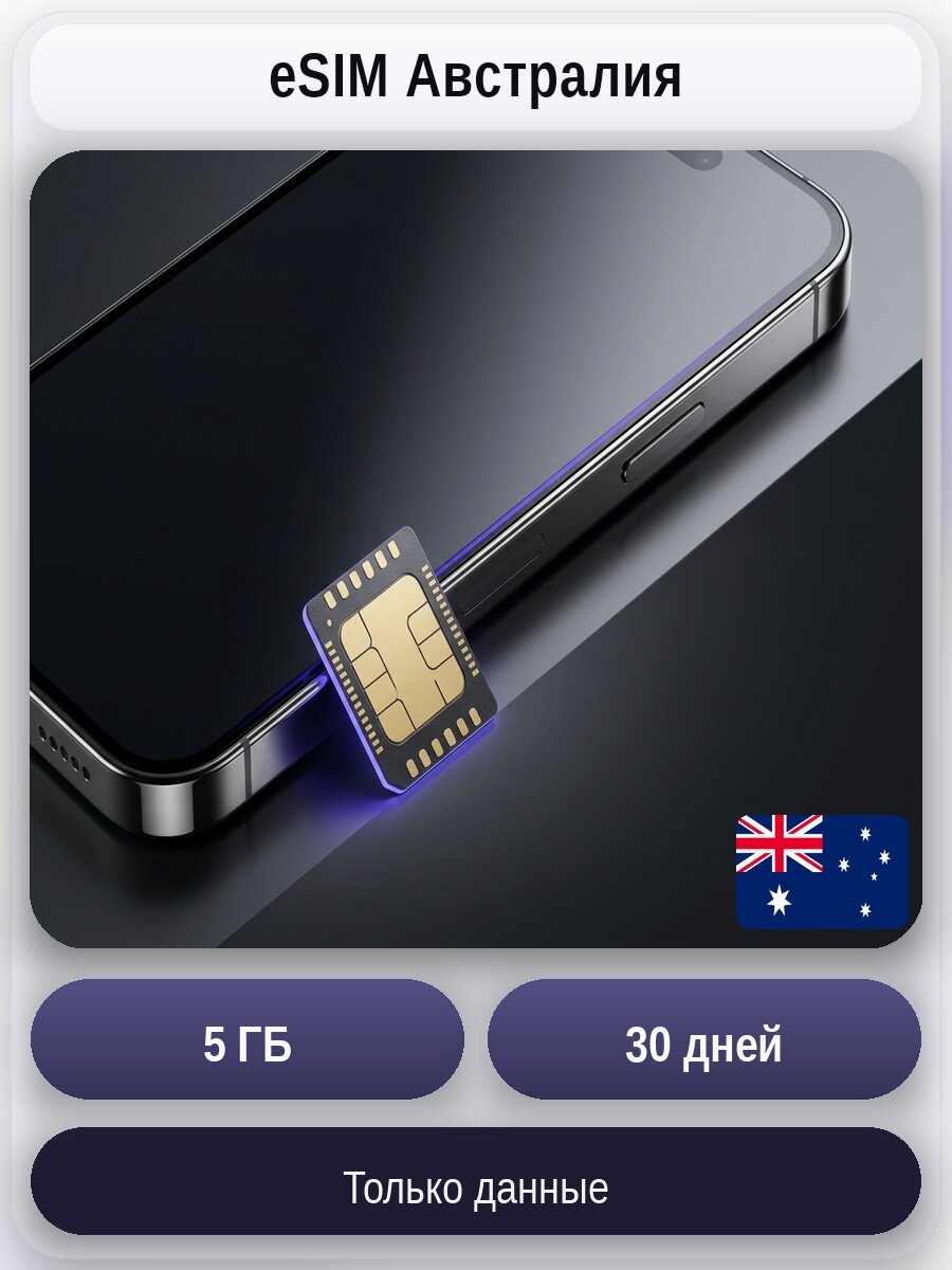 ESIM для мобильного интернета 5ГБ на 30 дней | Австралия | Виртуальная СИМ-карта