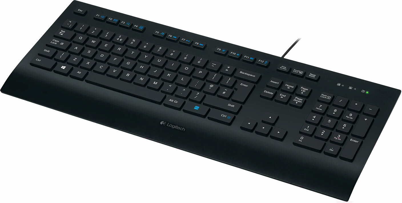 Клавиатура LOGITECH проводная компьютерная K280e черная USB
