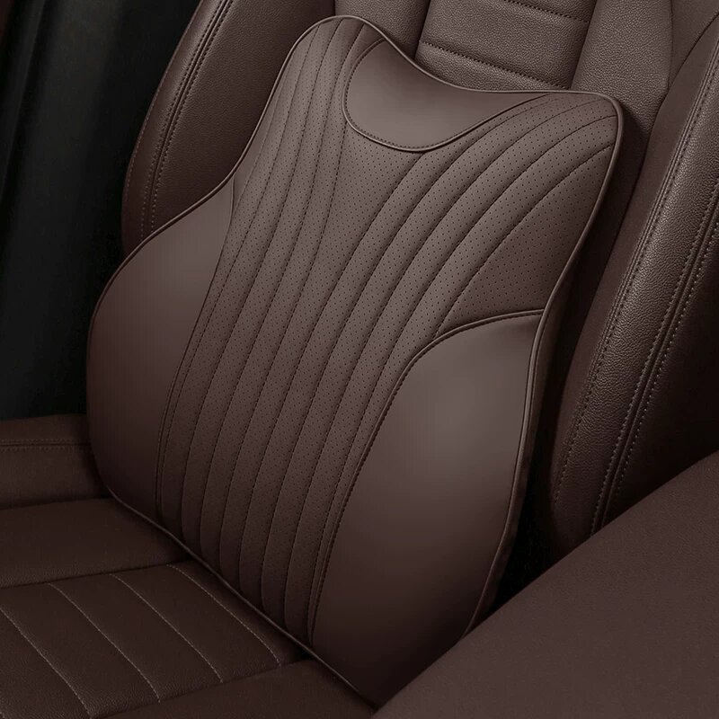 Дышащая небрендовая подушка для поясницы BMW, мокко-коричневый для автомобилей 3,5,7,1, X-серий, премиум комфорта сиденья