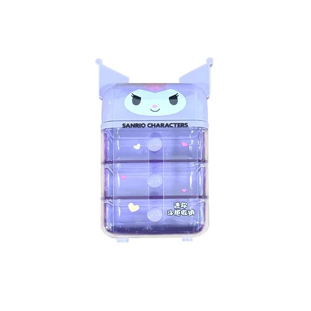 Мини-коробка для хранения Hello Kitty на холодильнике, милый органайзер для косметики и закусок, кавайный домашний декор, подарок для девочек,