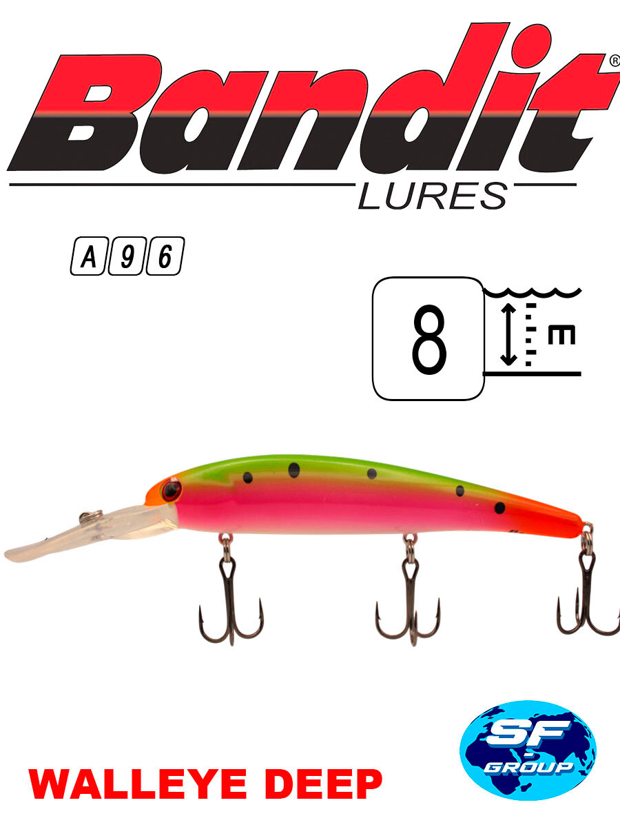 Воблер Bandit Deep Walley 12 см 17,5 гр заглубление 8м #A96