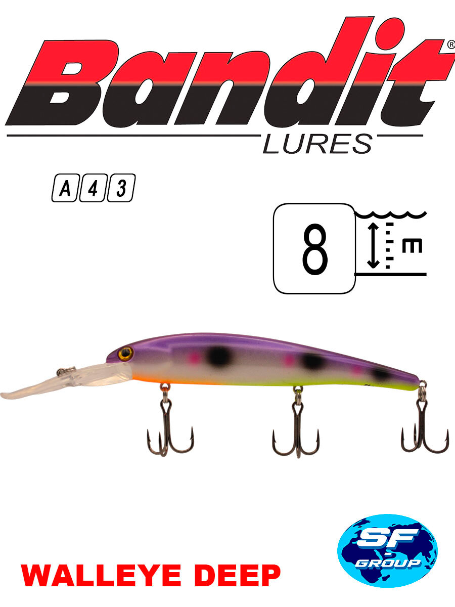 Воблер Bandit Deep Walley 12 см 17,5 гр заглубление 8м #A43