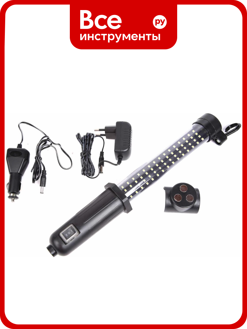 Лампа переносная светодиодная 220/12В аккумуляторная LED 60+17 AIST 19399750 00-00021120 защита от влаги