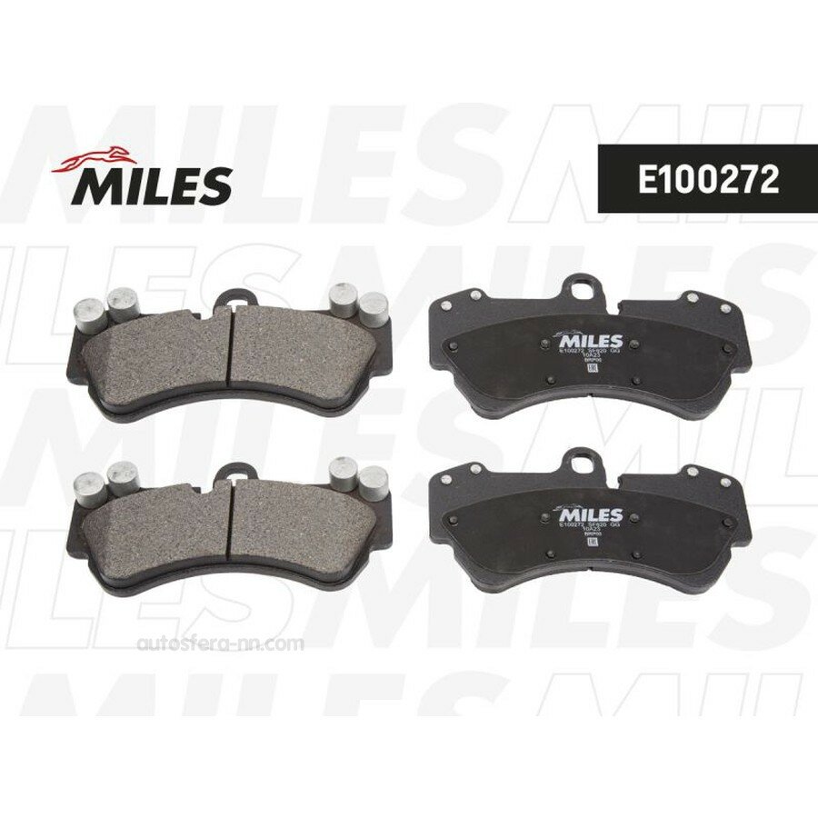 MILES E100272 Колодки тормозные передние (без датчика) (Смесь Semi-Metallic) (VW TOUAREG 03/PORSCHE CAYENNE 03) (TRW GDB1547) E100272