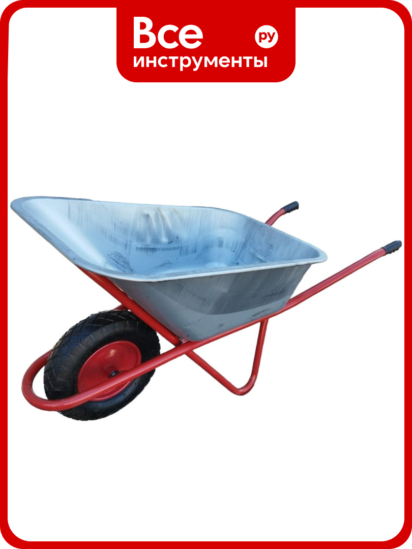 Тачка строительная усиленная LWI 130л, 250кг LWI130, сталь, для перевозки сыпучих материалов